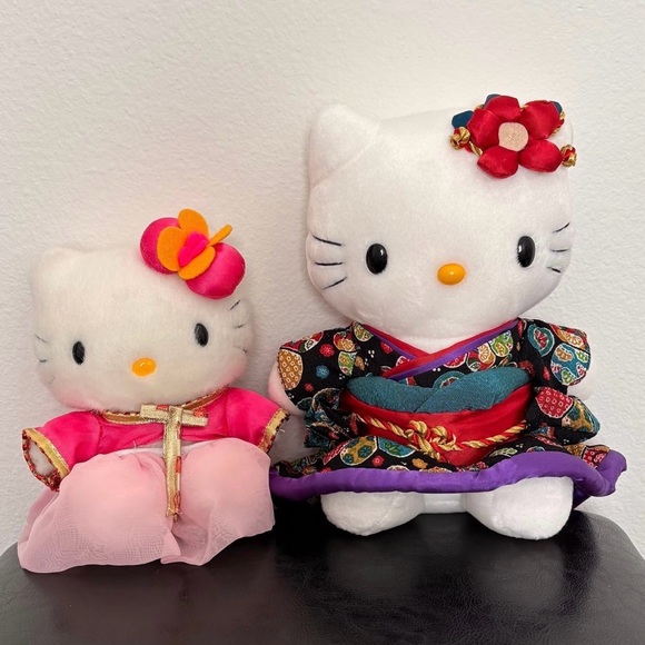 Sanrio | Toys | Hello Kitty Korean Hanbok And Japanese Kimono Plush ...